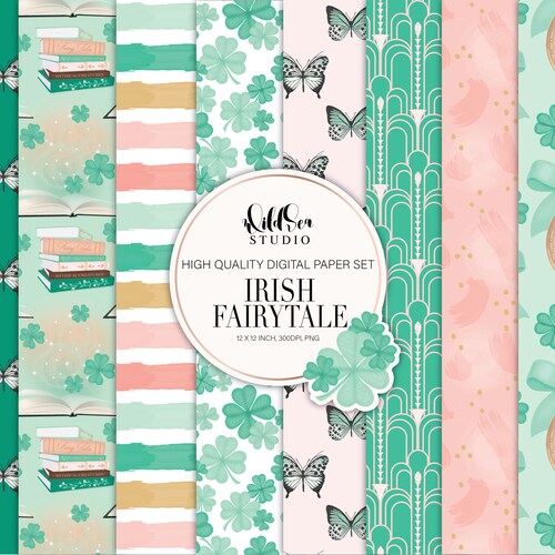 St Patricks Day Patterns Printable Digital Paper Pack. - Etsy