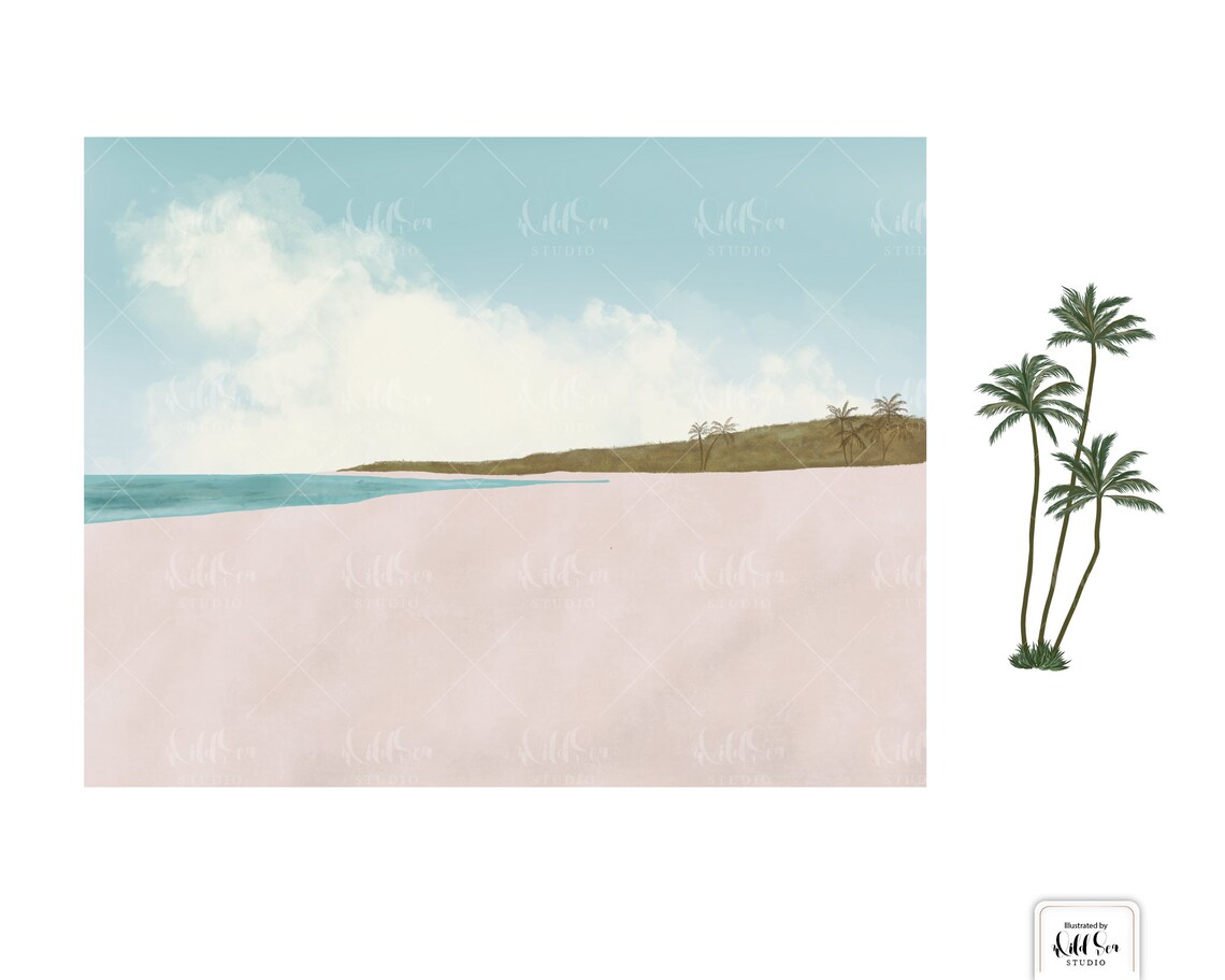 Island Girl Clipart Set Digital Download Printable Art - Etsy