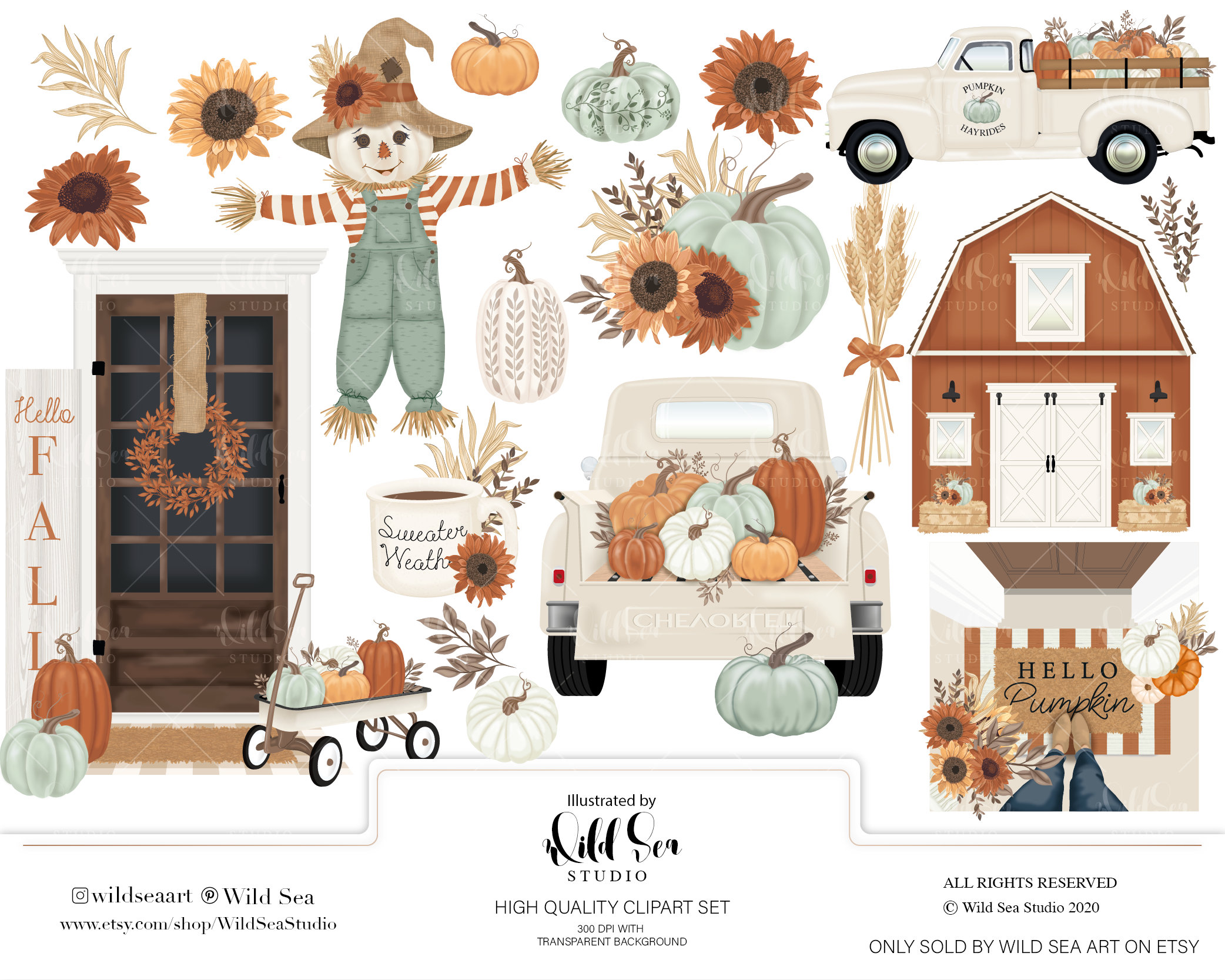 Free Fall Hayride Clipart