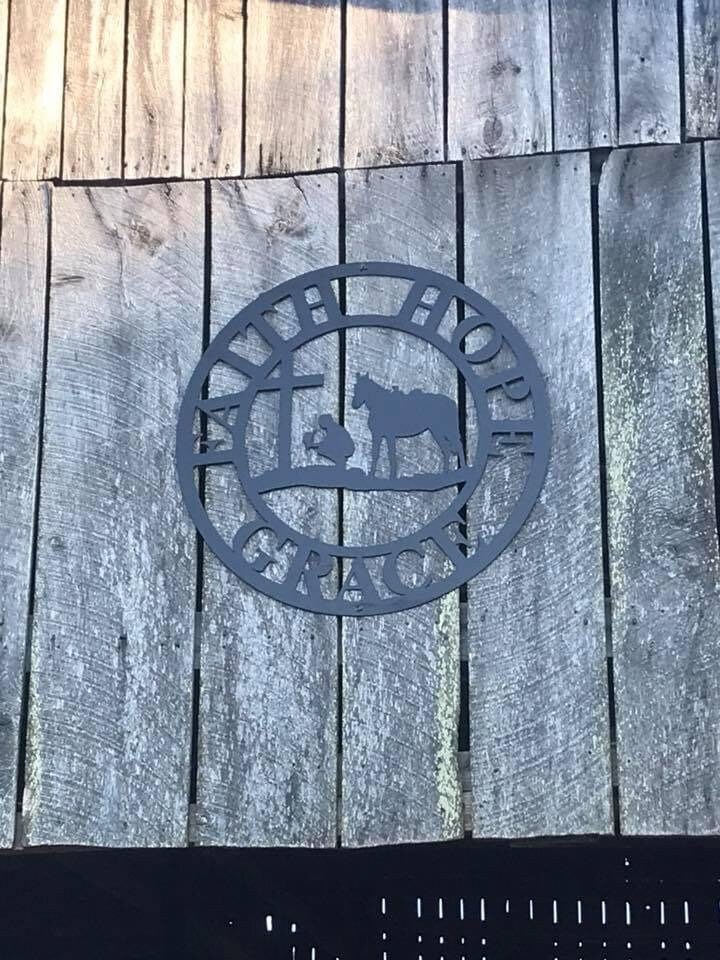 Personalized Steel Sign, Wall Medallion With Letter, Name and Date ...