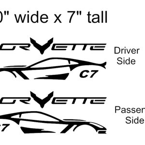 Clausen's World - New Corvette Text Design Blackout Quality Vinyl Decal ...
