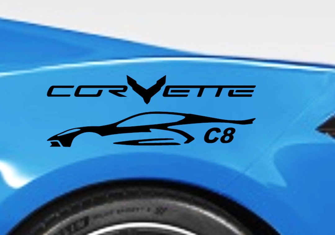 Clausen's World - New Design Corvette Text - Car Blackout Vinyl Decal ...
