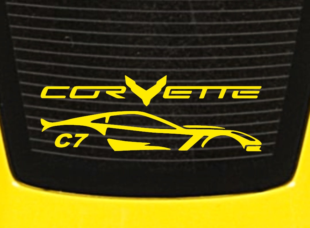 Clausen's World - New Corvette Text Design Blackout Quality Vinyl Decal ...