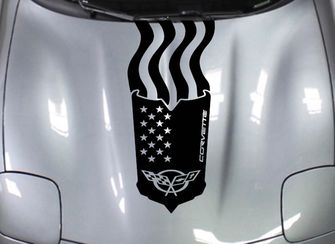 Clausen's World - New 16" Center Hood USA FLAG and C5 Emblem Racing ...