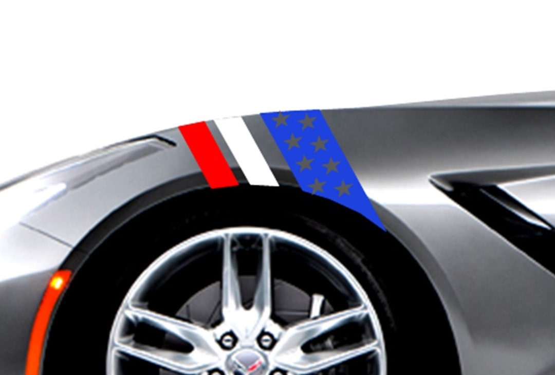Clausen's World - USA American FLAG Fender Bars Vinyl Racing Stripes ...