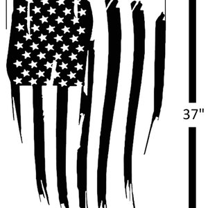 Clausen's World - AMERICAN FLAG Blackout Hood Vinyl Car Truck Decal USA ...