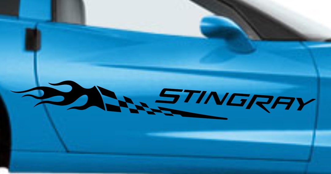 Clausen's World STINGRAY Checkered Flag Racing Stripes Vinyl Decal Qty ...