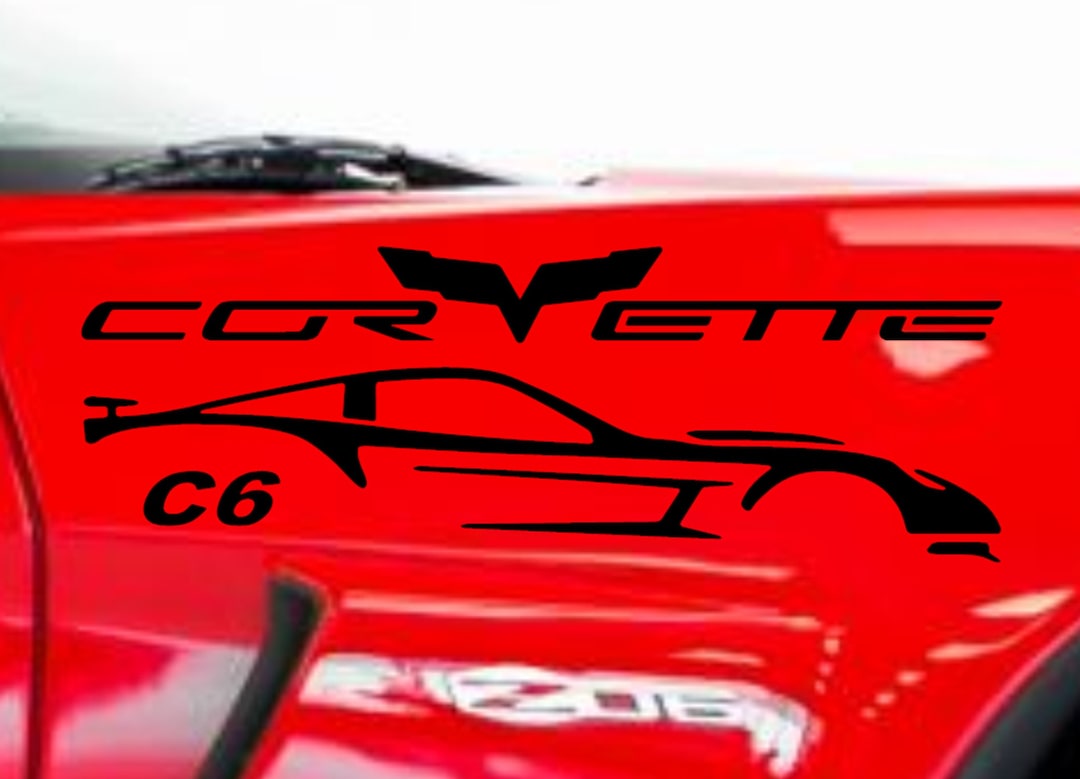 Clausen's World - New Design - CORVETTE Text Car Blackout Vinyl Decal ...