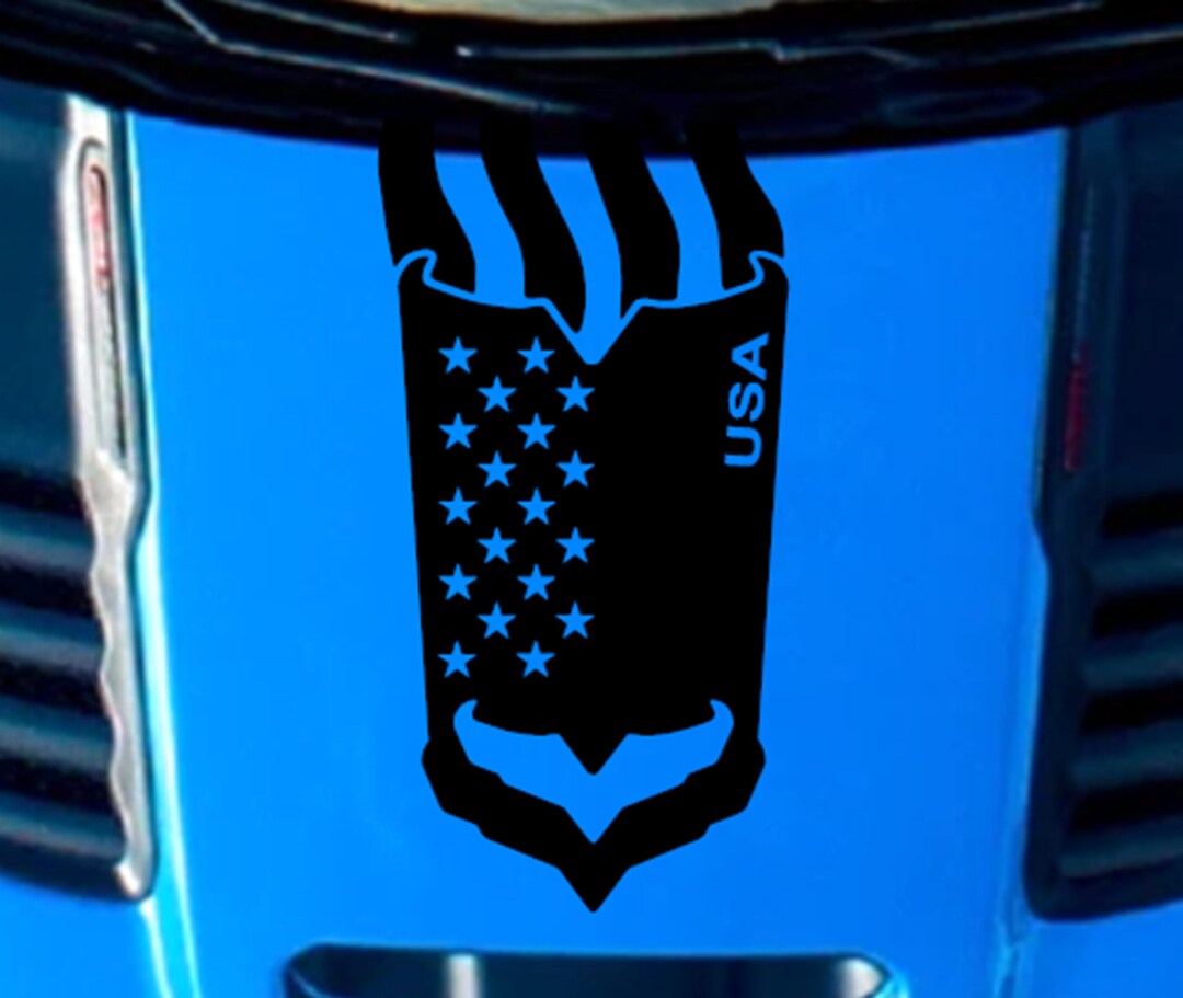 Clausen's World New Design - USA FLAG Hood Vinyl Decal Racing Stripes ...