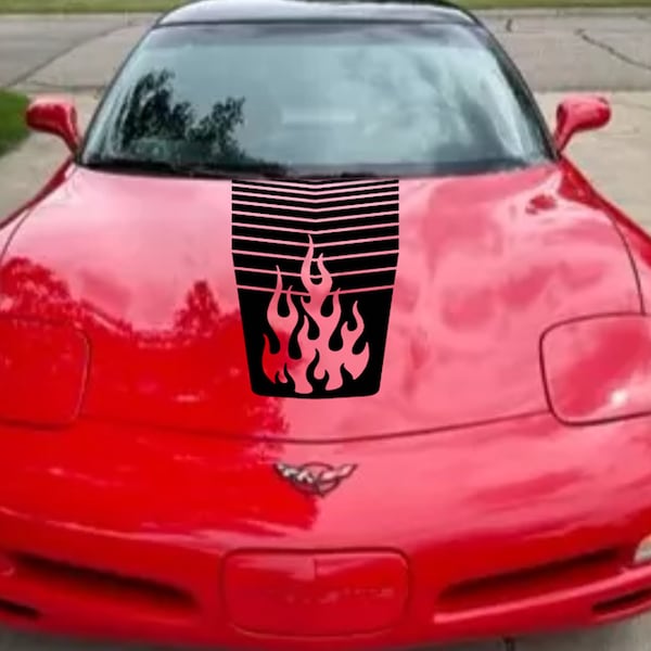 Racing Flames Decal - Etsy
