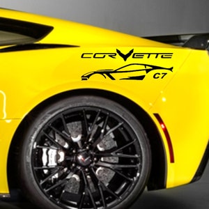 Clausen's World - New Corvette Text Design Blackout Quality Vinyl Decal ...