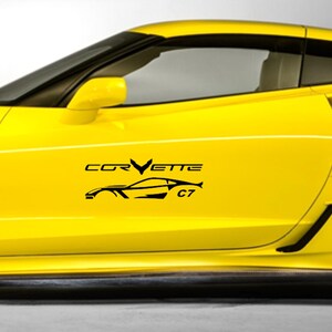 Clausen's World - New Corvette Text Design Blackout Quality Vinyl Decal ...
