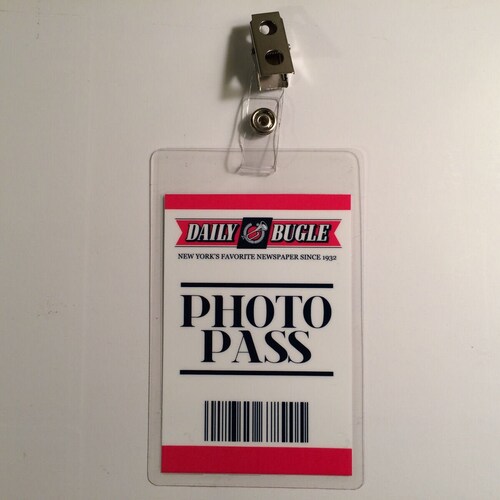 Spiderman Peter Parker Daily Bugle Photo Pass Badge ID Card - Etsy