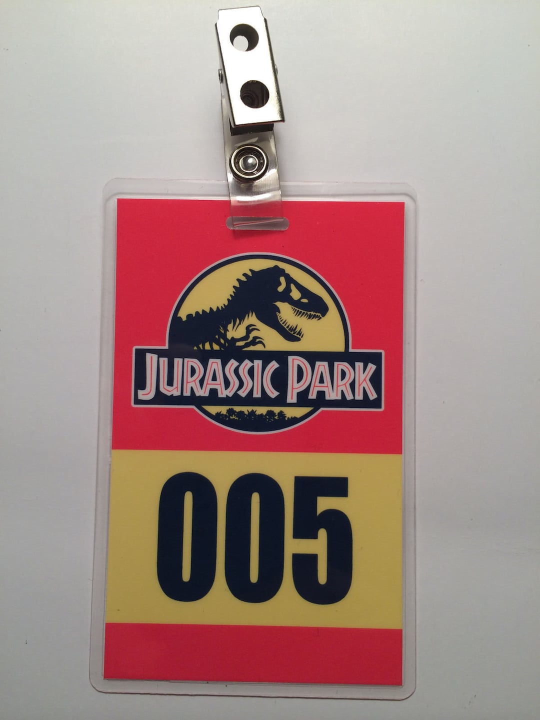 Jurassic Park Tour Vehicle Parking Pass ID Tag Costume Cosplay Prop ...