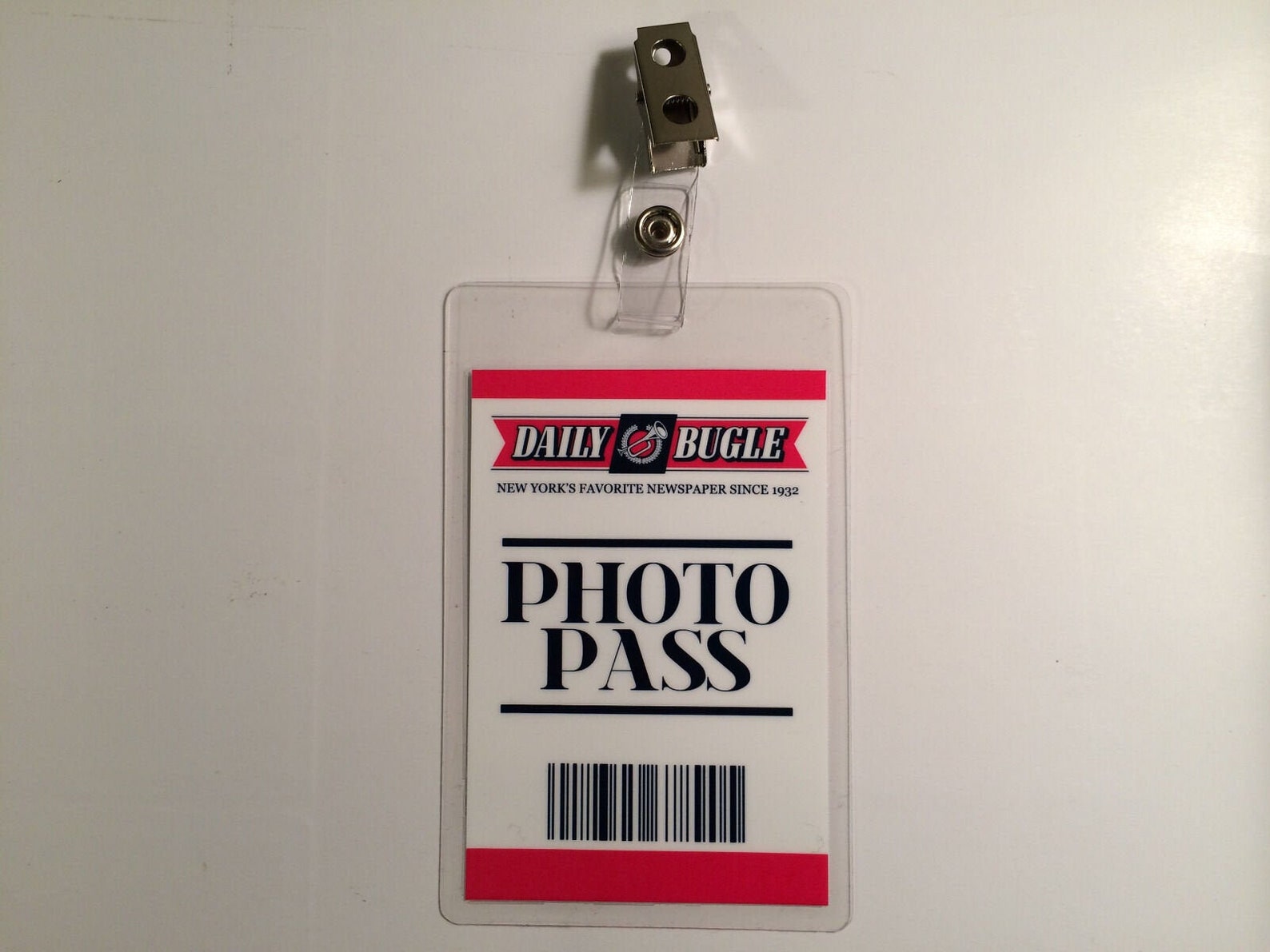 Spiderman Peter Parker Daily Bugle Photo Pass Badge ID Card Costume ...