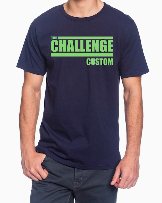The Challenge Shirt Custom with Your Name Navy Blue | Etsy