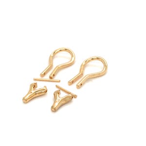 18K Omega Earring Backs / Pair of New Medium Omega Clip Backs / Solid ...