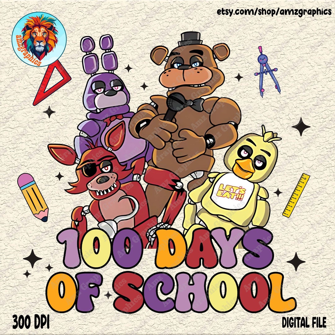 100 Days of School Cartoon Shirt Png, Happy 100 Days of School Png ...
