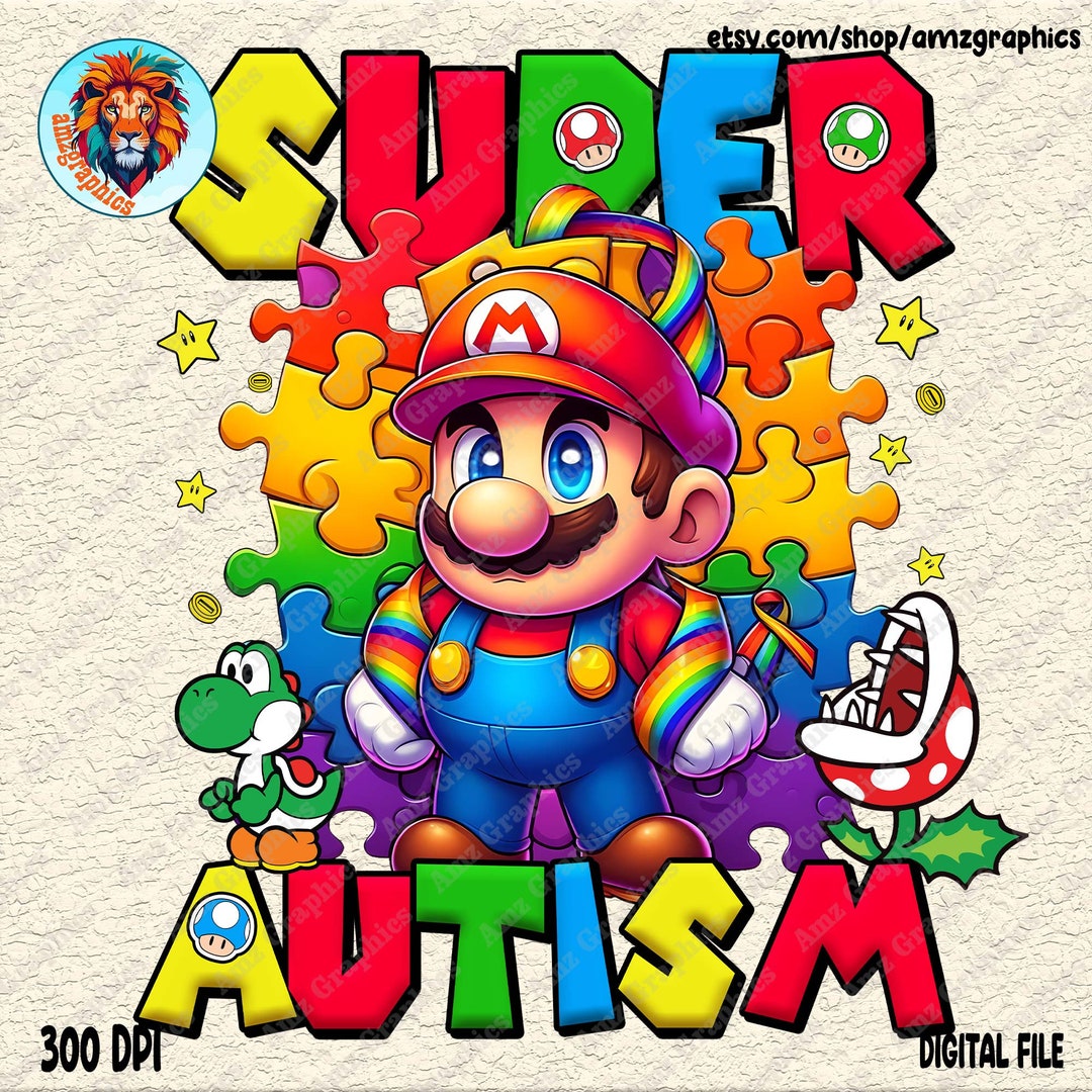 Super Autism Awareness Cartoon Png, I Wear Blue for Autism Awareness ...