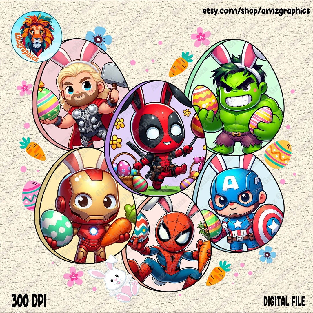 Bunny Superhero Happy Easter PNG, Chilling With My Peeps Png, Funny ...