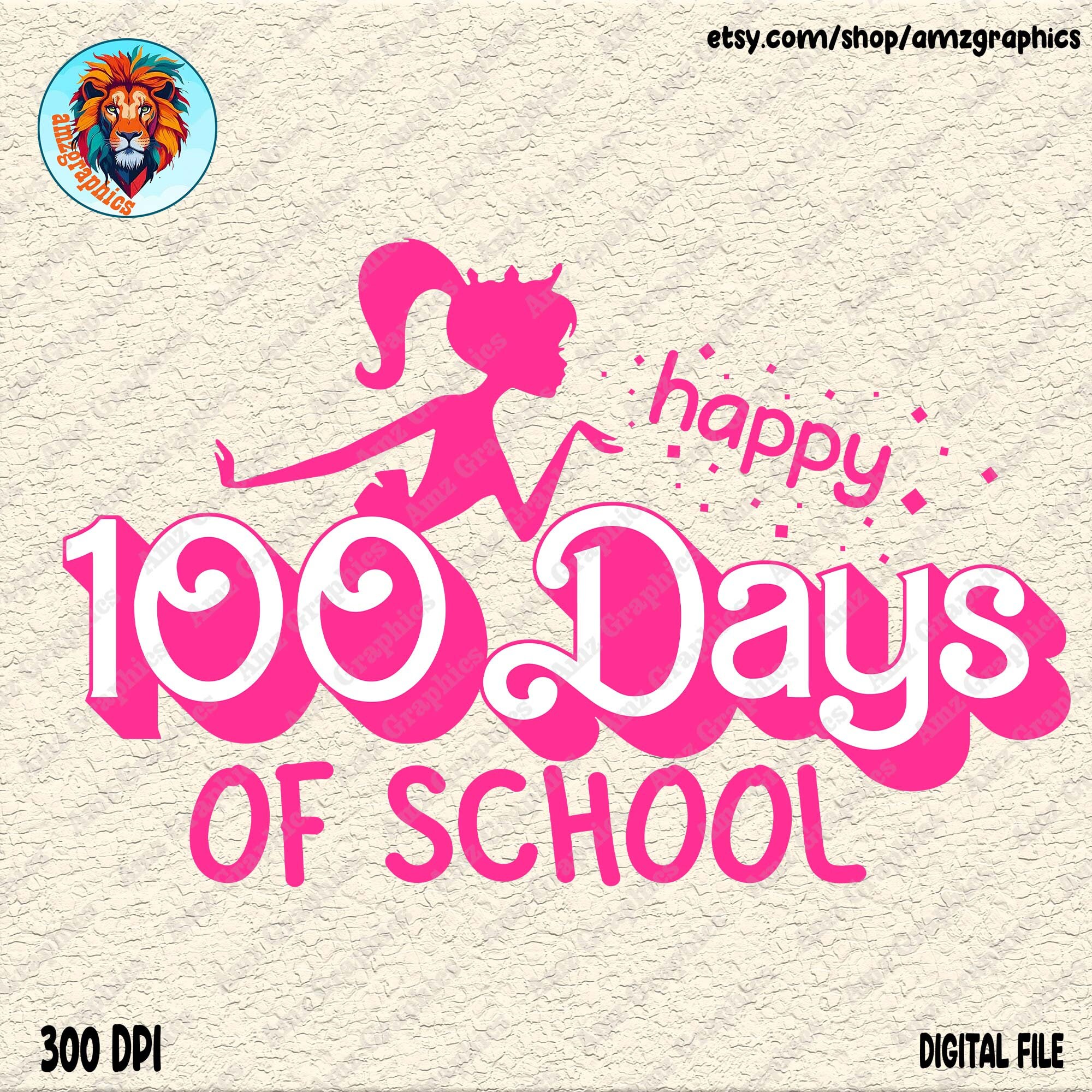 Pink Doll 100 Days Of School Svg Pink Apple School Svg 100th Day Of