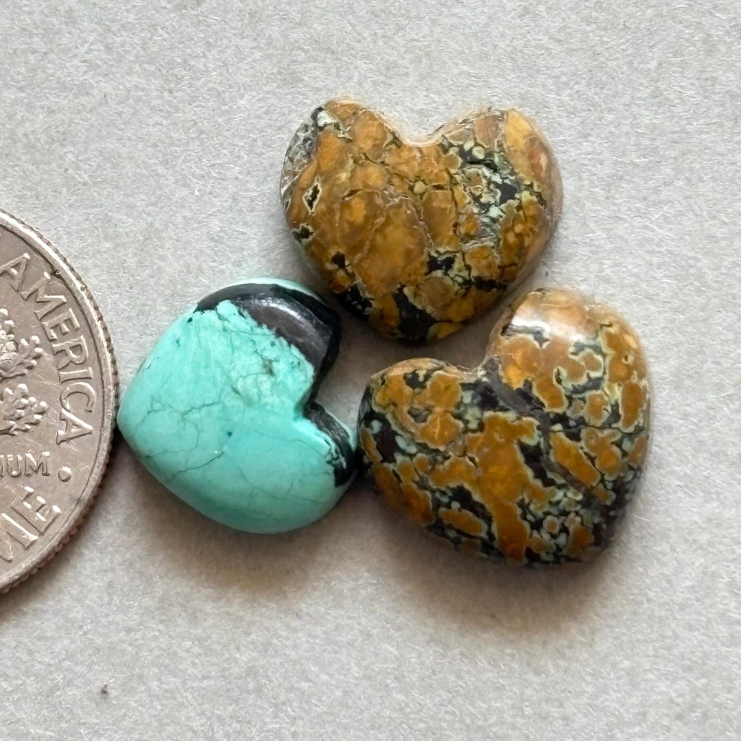 Natural Turquoise Heart Shape Lot, Heart Shape Stone, Tibetan Turquoise ...
