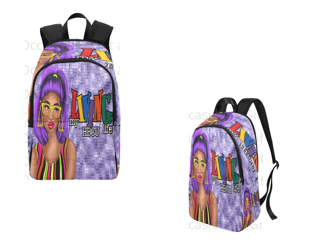 Melanin Teen Girl Backpack and Lunch Bag, HBCU Black Women Bookbag ...