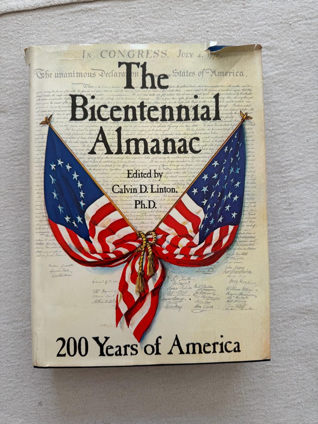 1975 Book the Bicentennial Almanac 200 Years of America Dust Jacket ...