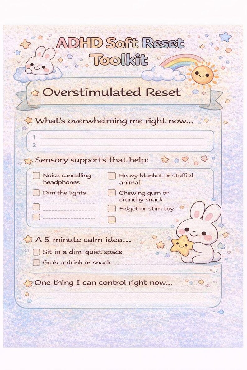 ADHD Soft Reset Toolkit - Etsy