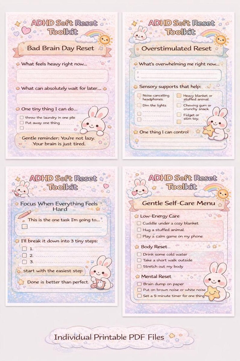 ADHD Soft Reset Toolkit - Etsy