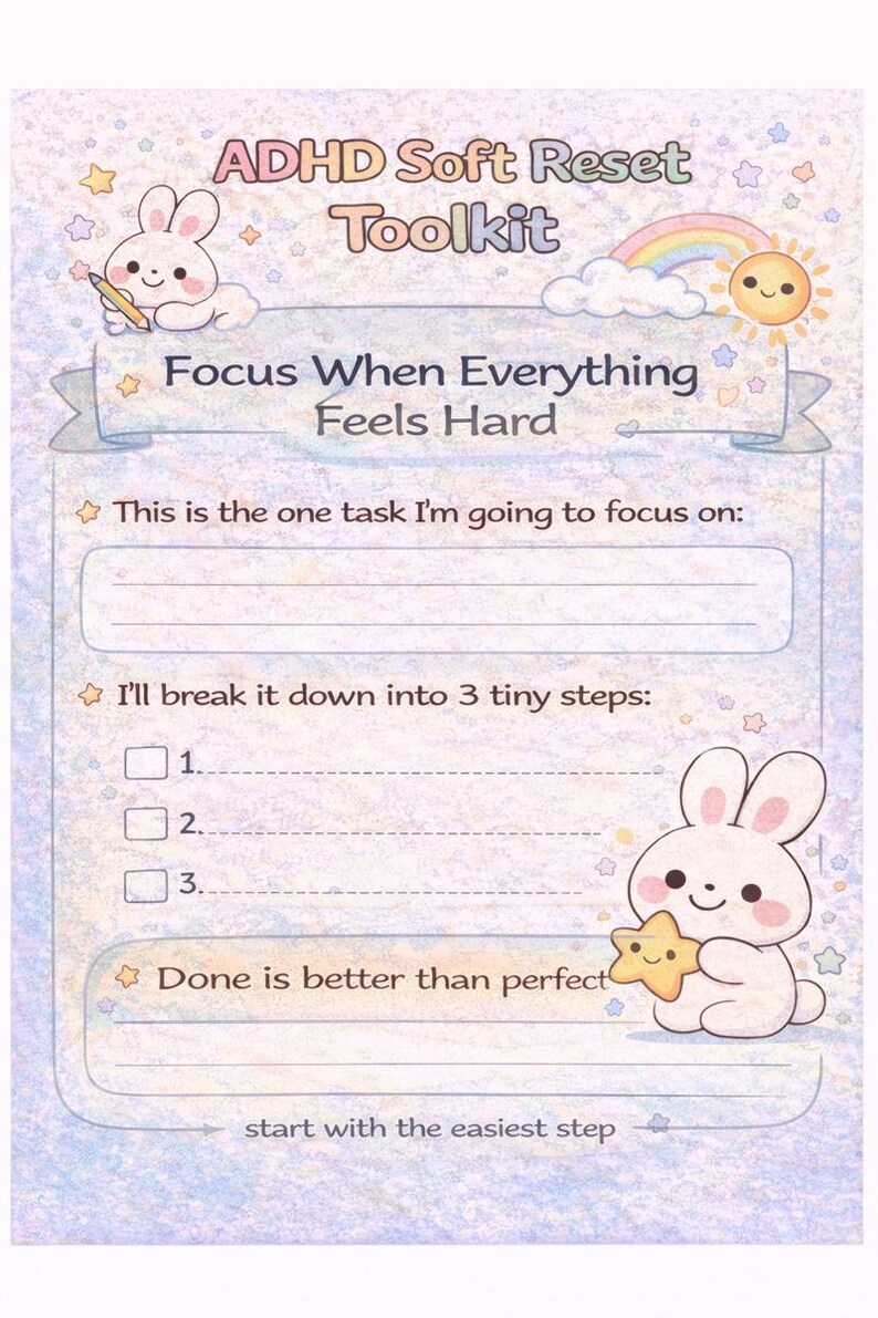 ADHD Soft Reset Toolkit - Etsy