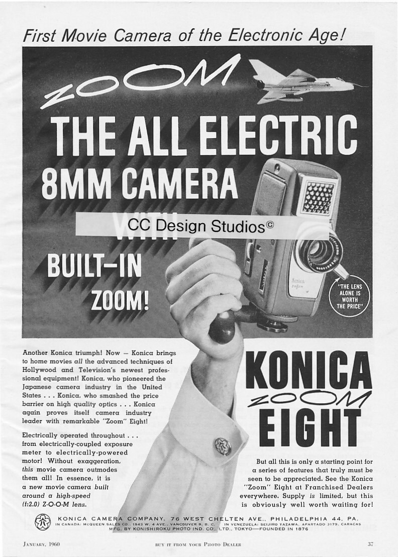 Vintage Konica Magazine Advertisement 1960 - Collectible Movie ...