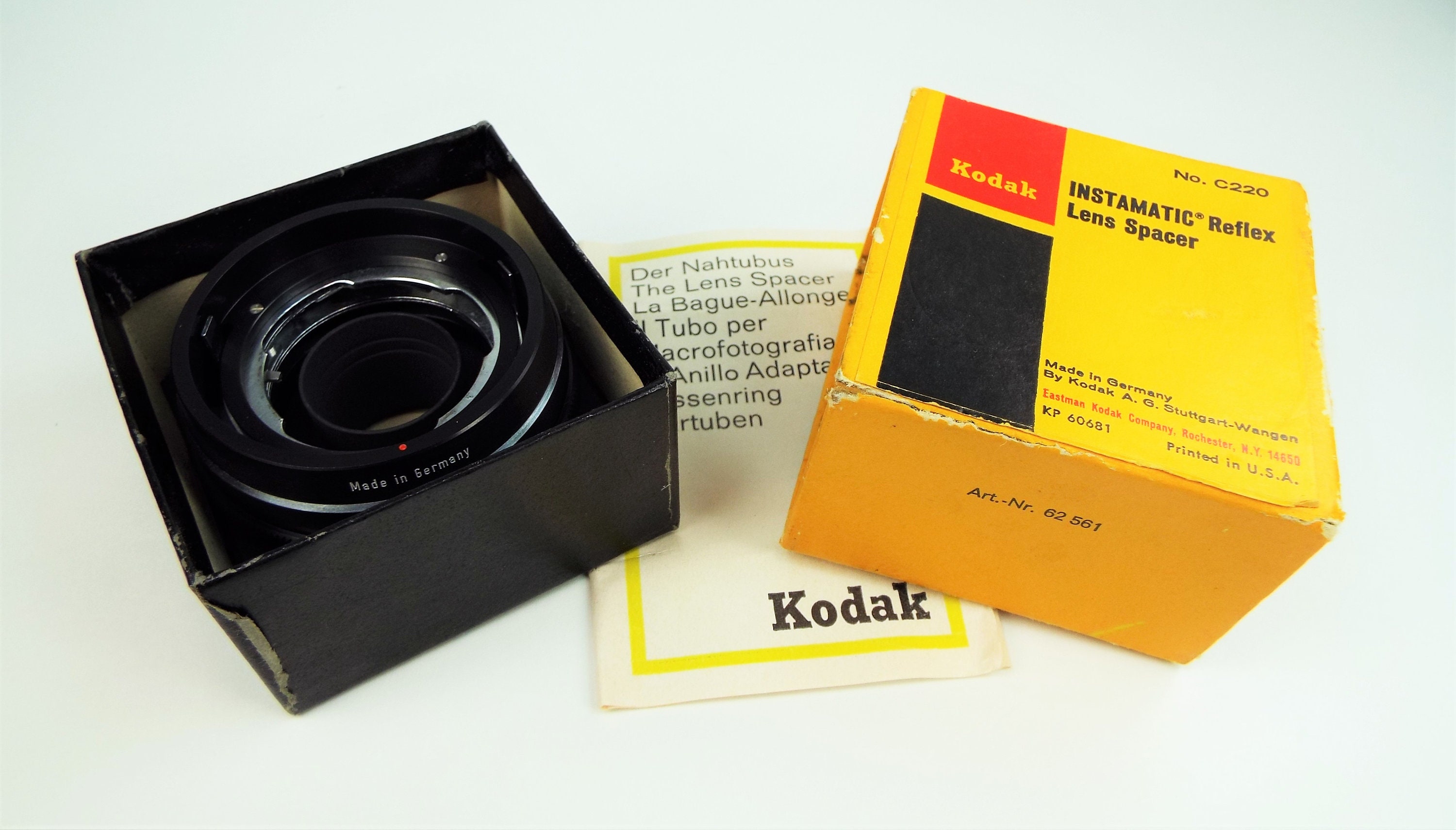 Kodak Instamatic and Retina Reflex Lens Spacers - NOS - with the ...