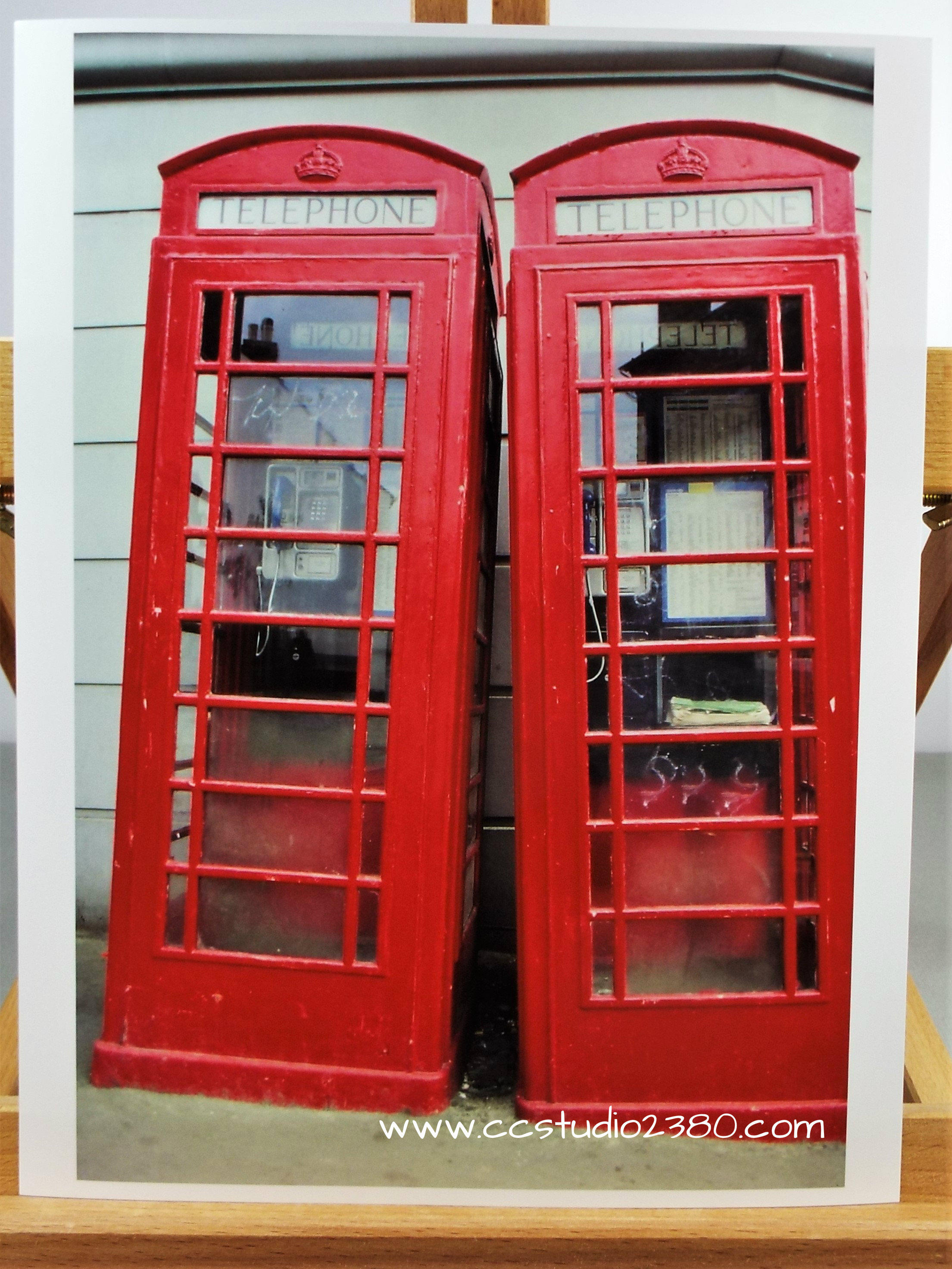 Vintage British Red Telephone Boxes Fine Art Print - 8.5 x 11 in ...