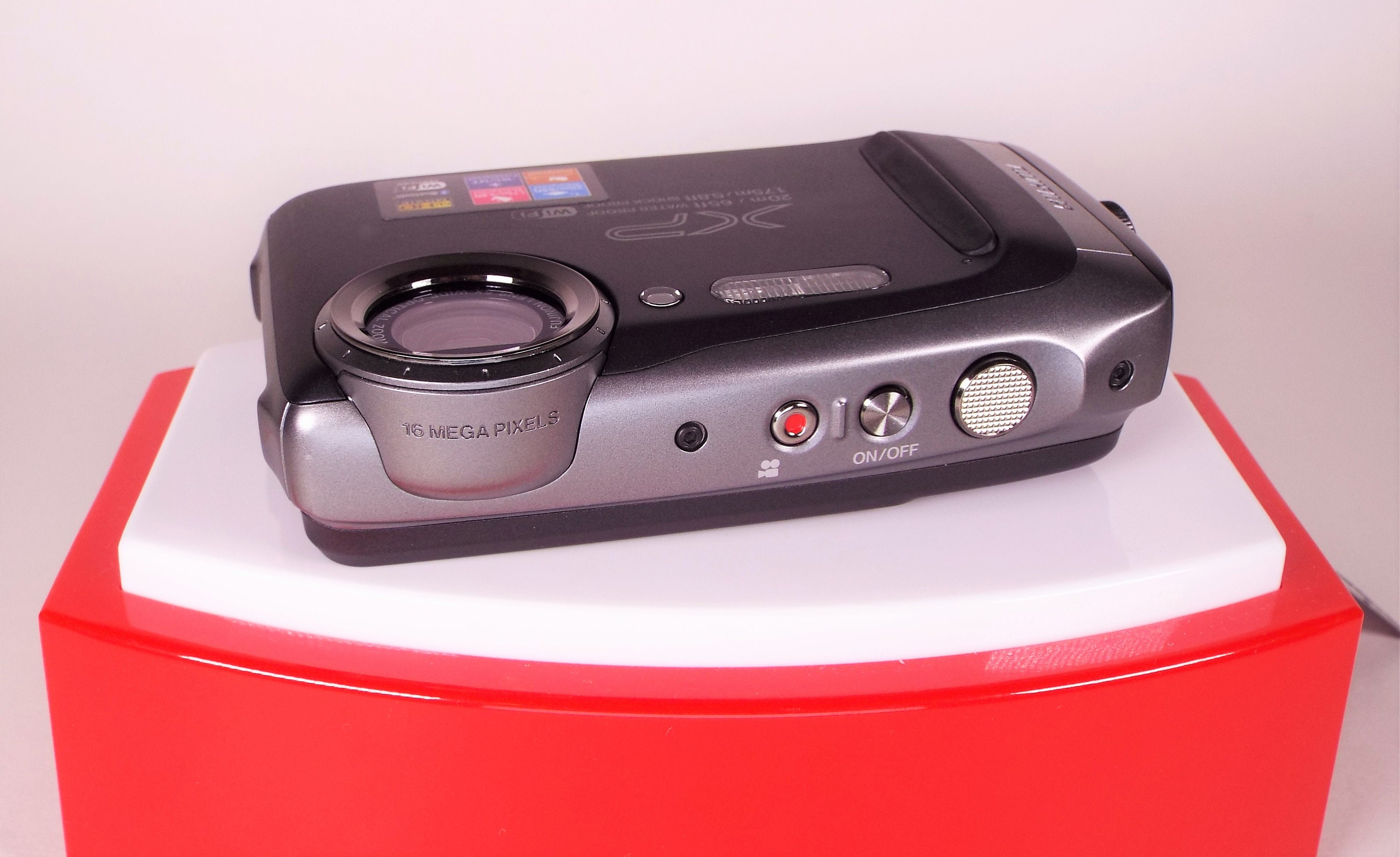 Fujifilm FinePix XP135 Waterproof Digital Action Camera Set - New in the Box - 16MP - Dark ...