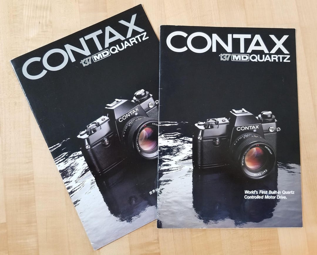 Contax 137 MD Quartz 35mm SLR Camera - Two Full Color Brochures - About ...