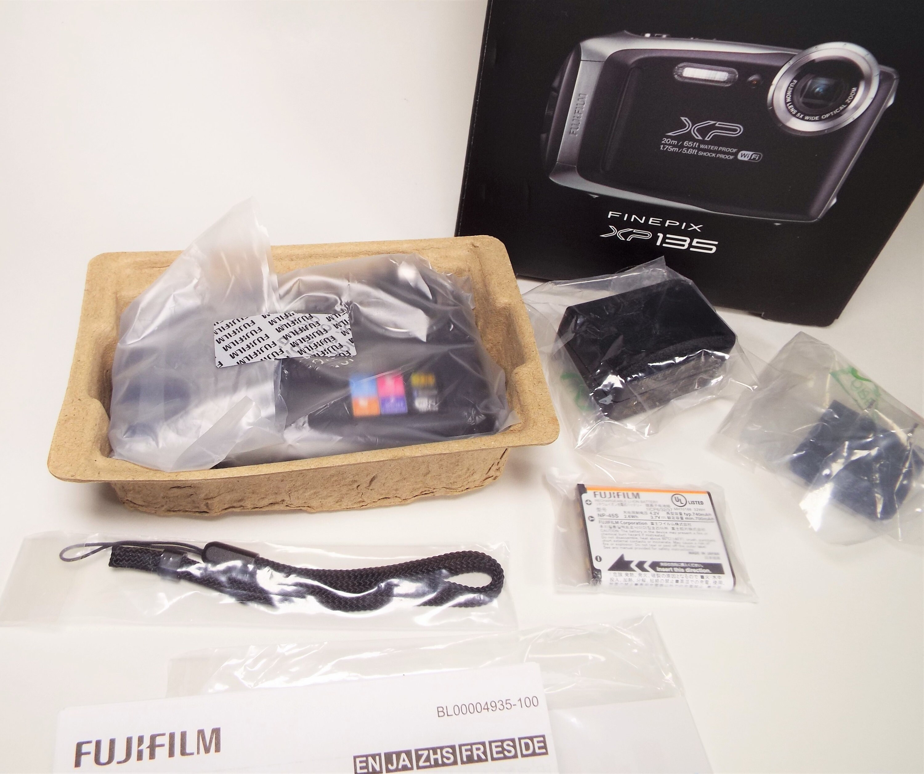 Fujifilm FinePix XP135 Waterproof Digital Action Camera Set - New in the Box - 16MP - Dark ...