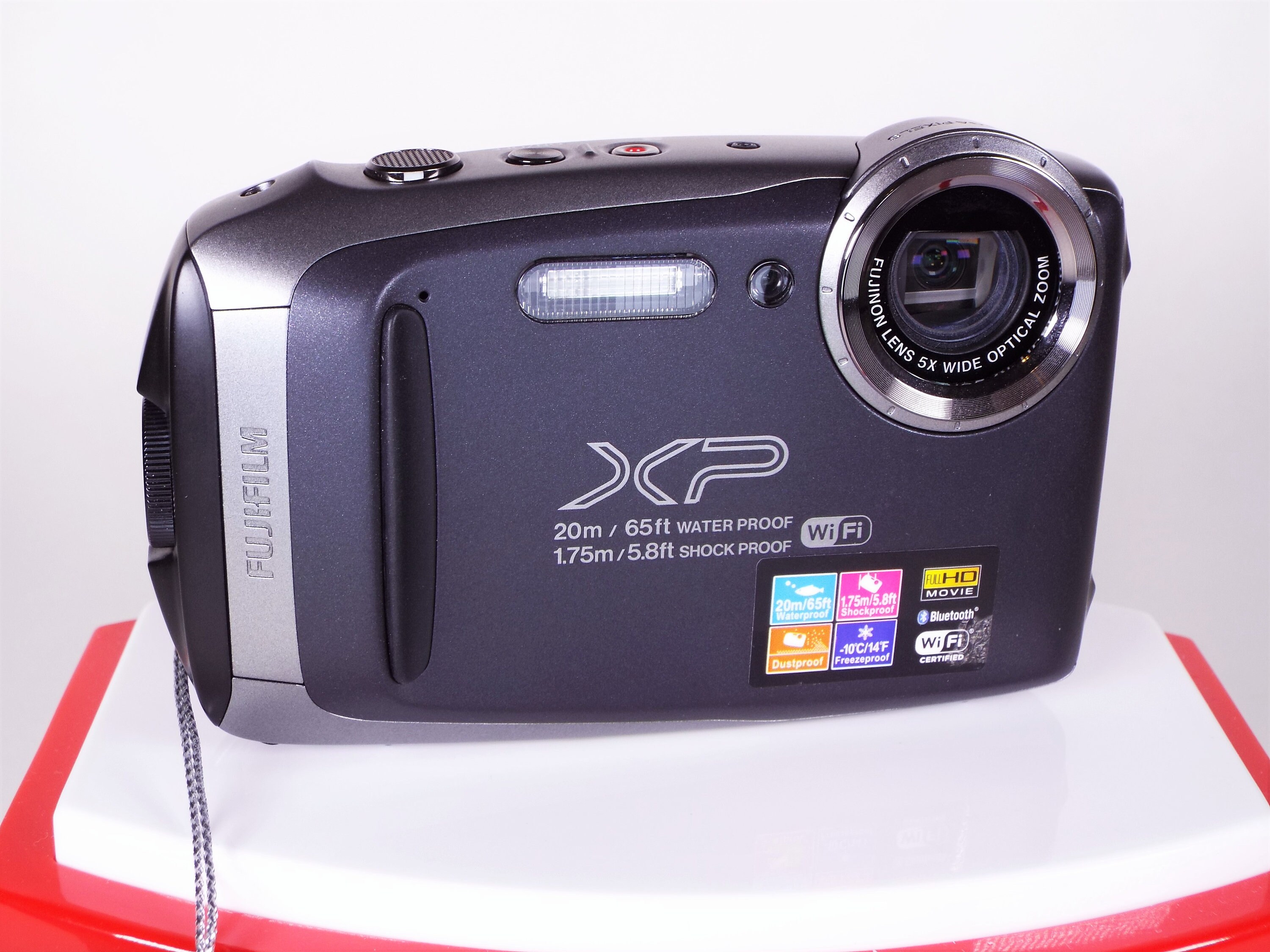Fujifilm FinePix XP135 Waterproof Digital Action Camera Set - New in the Box - 16MP - Dark ...