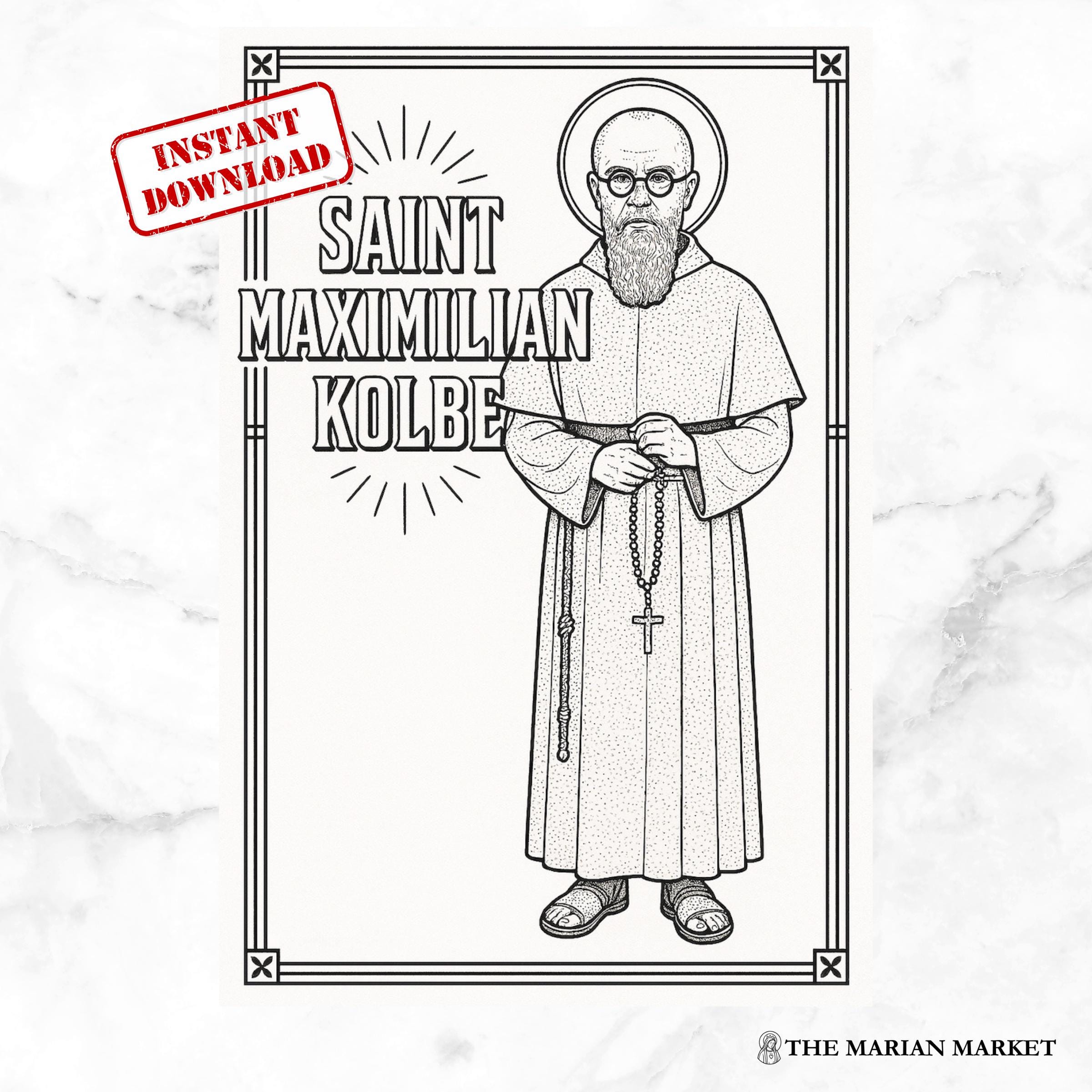 Coloring Page - Saint Maximilian Kolbe - Catholic Saints - PDF ...