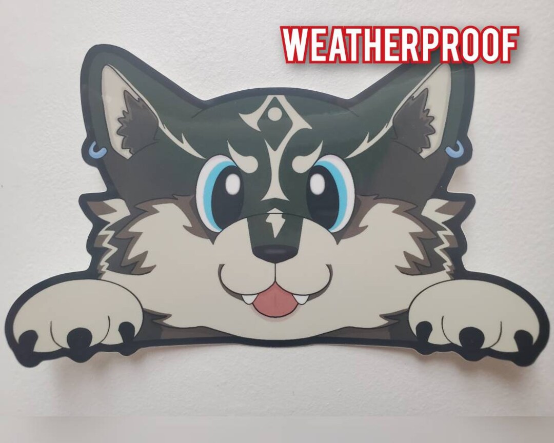 Wolf Link Peeker, Decal, Sticker, Legend of Zelda Sticker, Wolf, Link ...