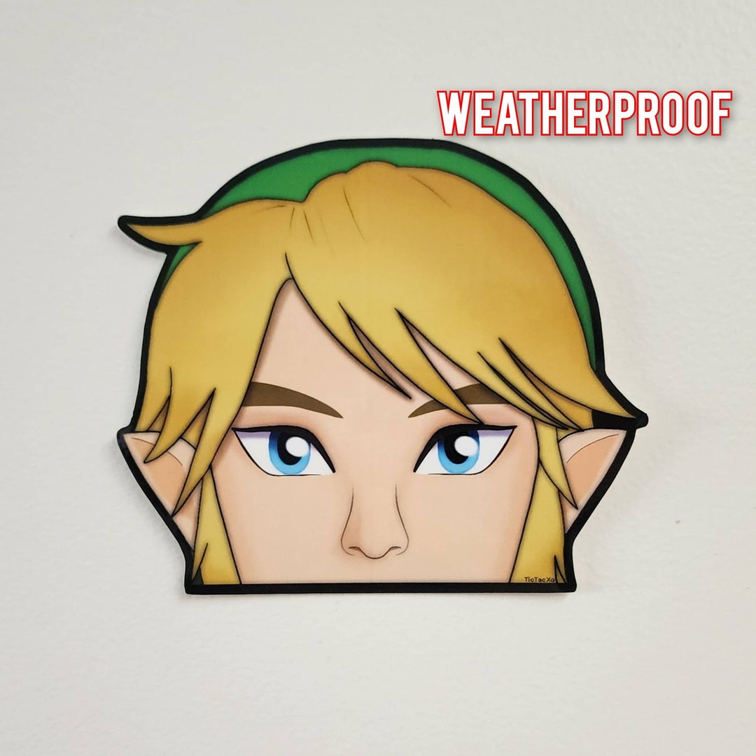 Link Peeker, Decal, Sticker, Legend of Zelda Sticker, Link, Videogame ...