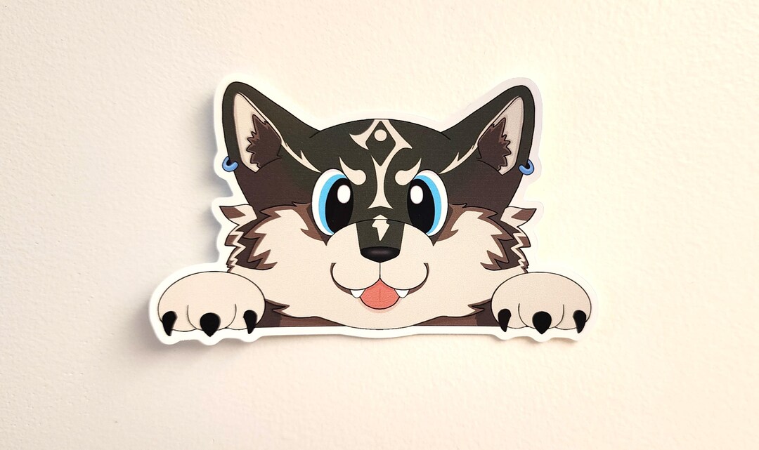 Wolf Link Peeker, Decal, Sticker, Legend of Zelda Sticker, Wolf, Link ...