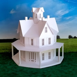 Gabled Octagon House: Pre-cut House Kit to Make Your Own Miniature Putz ...