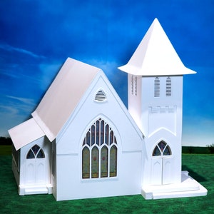 Village Church: Pre-cut Building Kit to Make Your Own Miniature Putz ...
