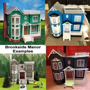 Brookside Manor: Svg/dxf/studio3 Files Miniature Putz House Pattern - Etsy