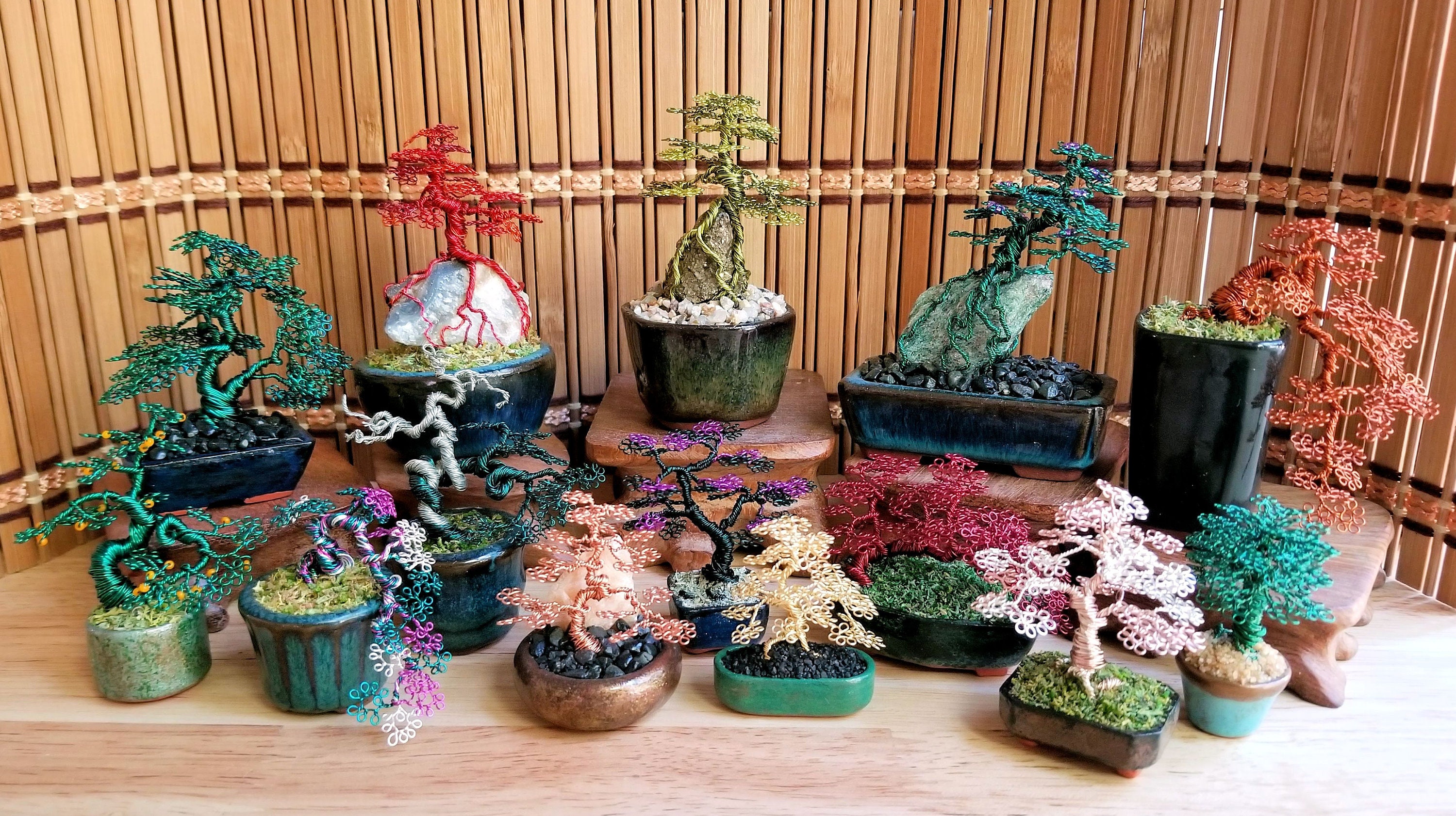 Moyogi Miniature Wire Bonsai Tree | Etsy