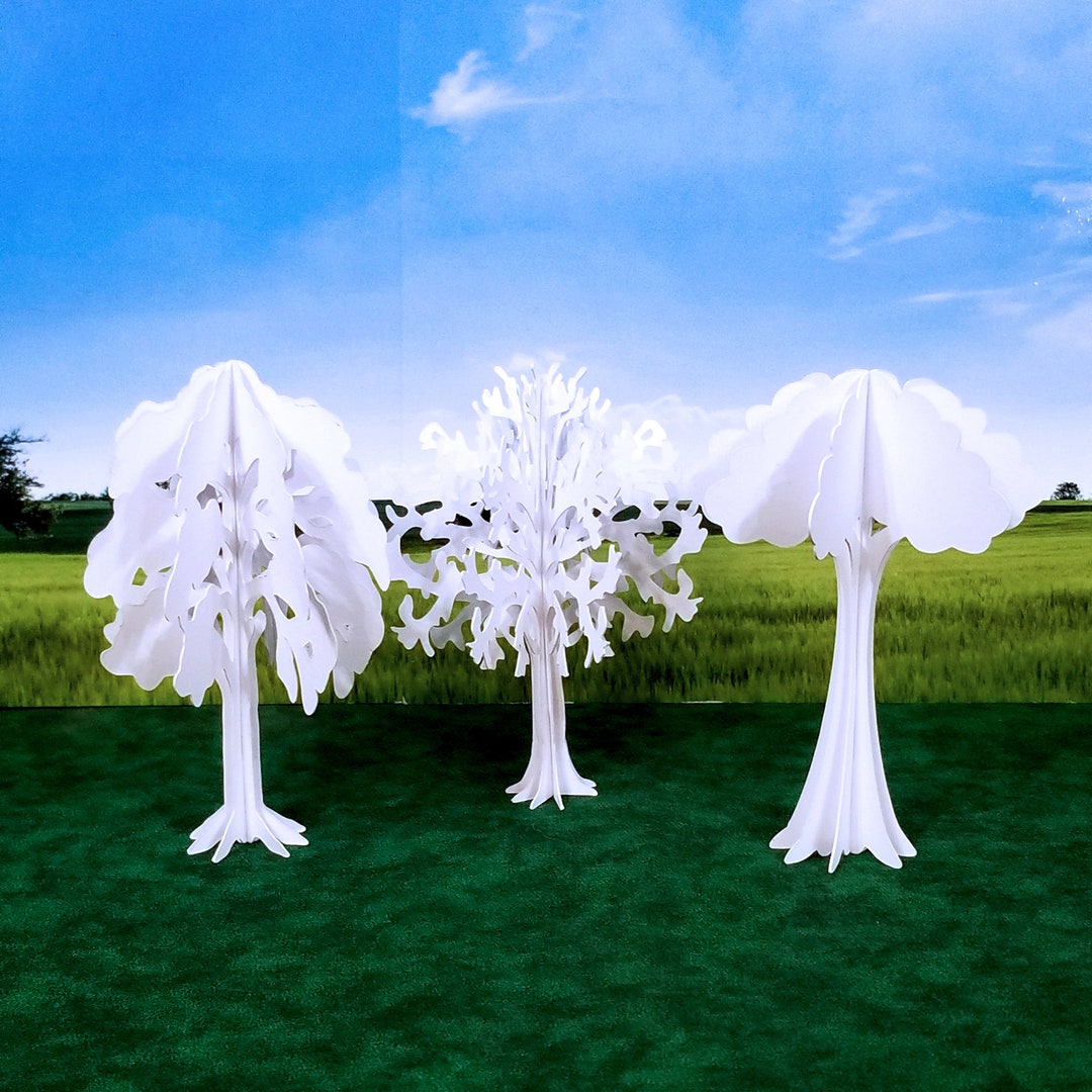 3D Leafy Trees: Pre-cut Accessory Kit to Make Your Own Miniature Putz ...