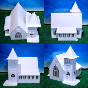 Village Church: Pre-cut Building Kit to Make Your Own Miniature Putz ...