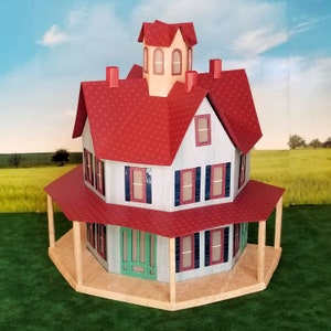 Gabled Octagon House: Pre-cut House Kit to Make Your Own Miniature Putz ...