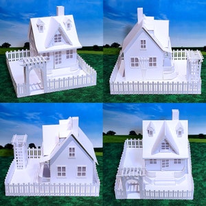 Rose Cottage: Pre-cut House Kit to Make Your Own Miniature Putz Style ...